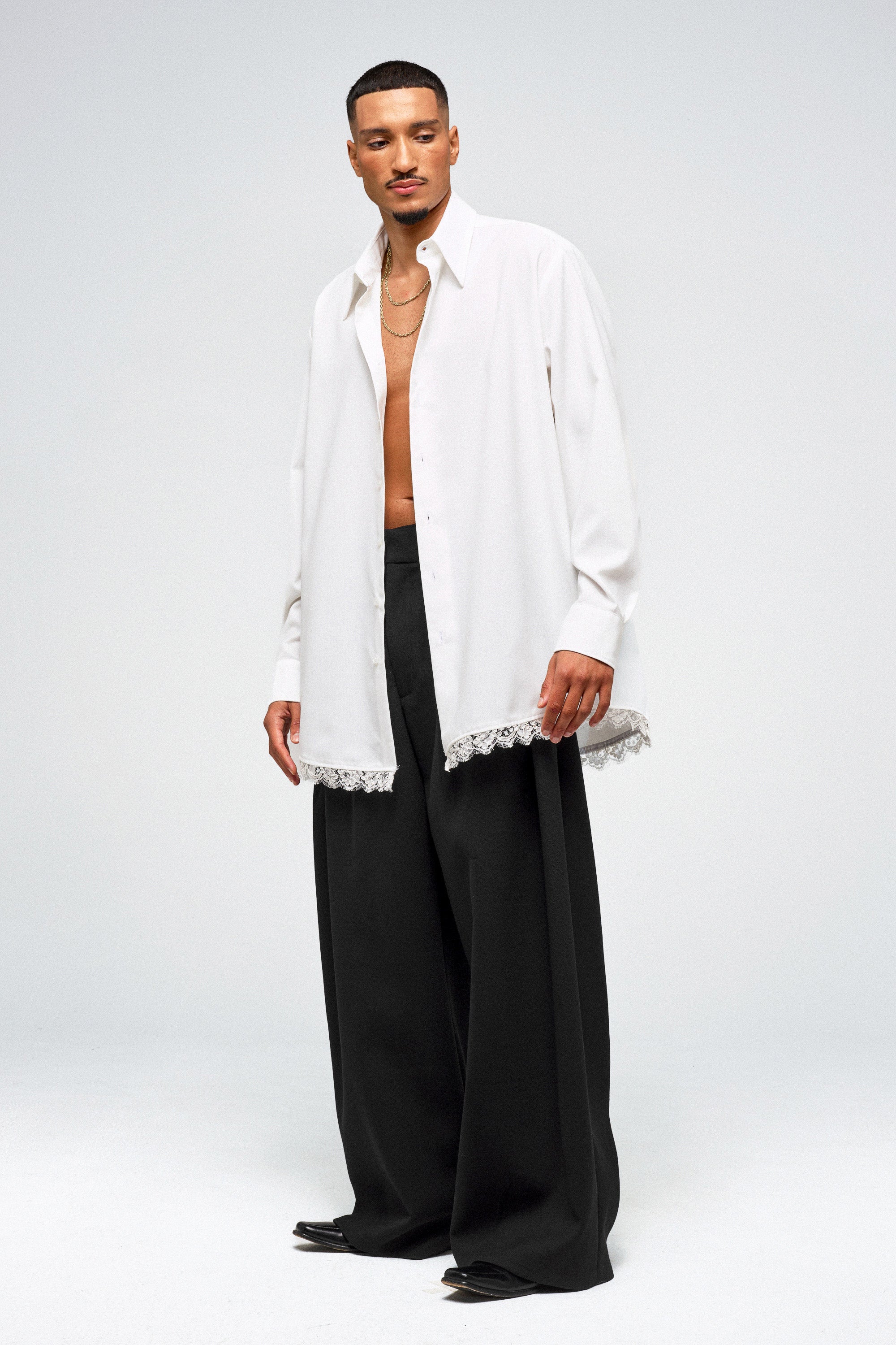 LACE SHIRT WHITE (MADE TO ORDER) – 1313 Selah