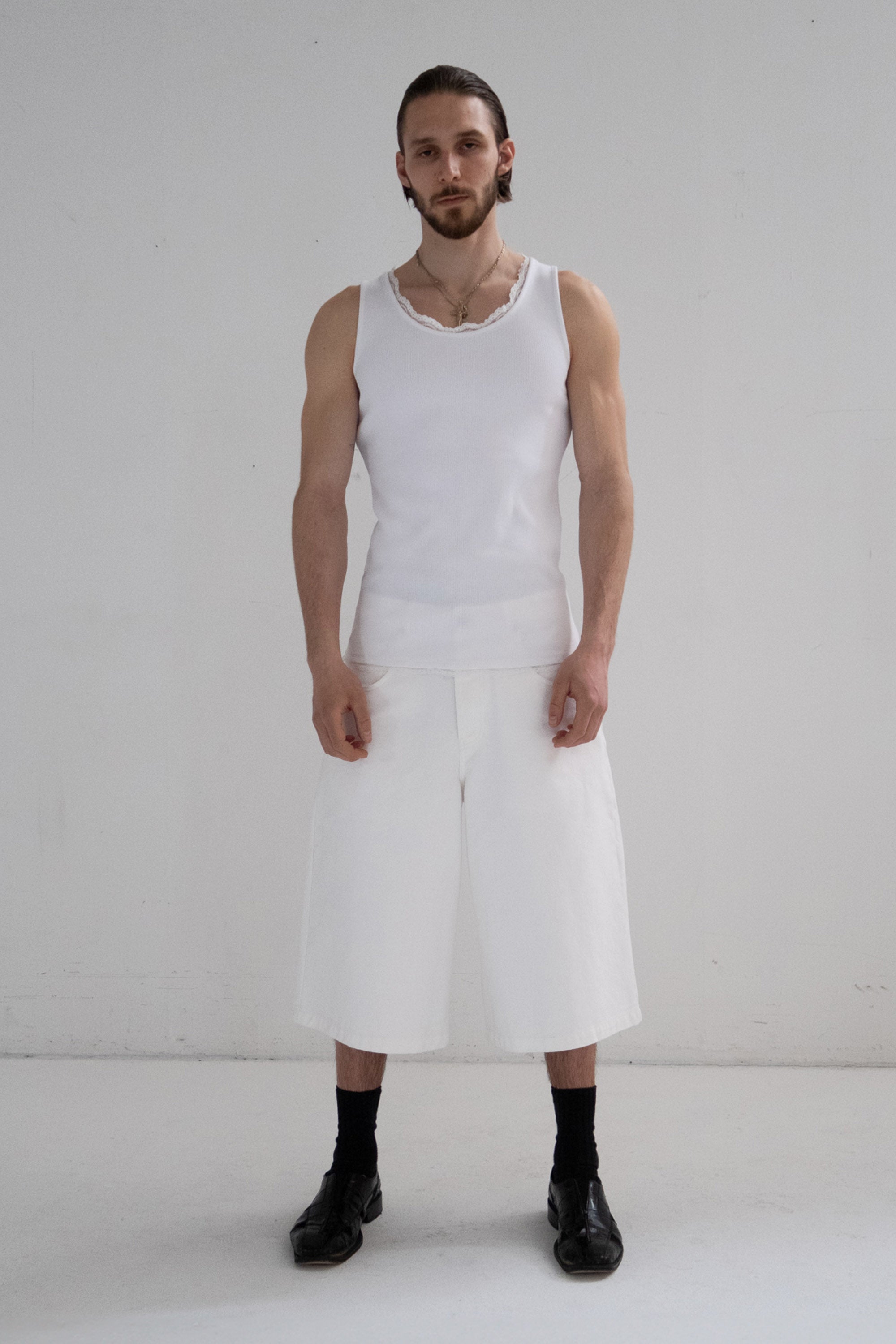 DENIM SHORTS OFF-WHITE – 1313 Selah